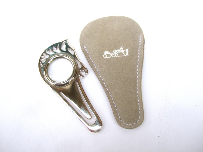 Hermes Paris Equine Bookmark Magnifying Glass in Hermes Box at 1stDibs