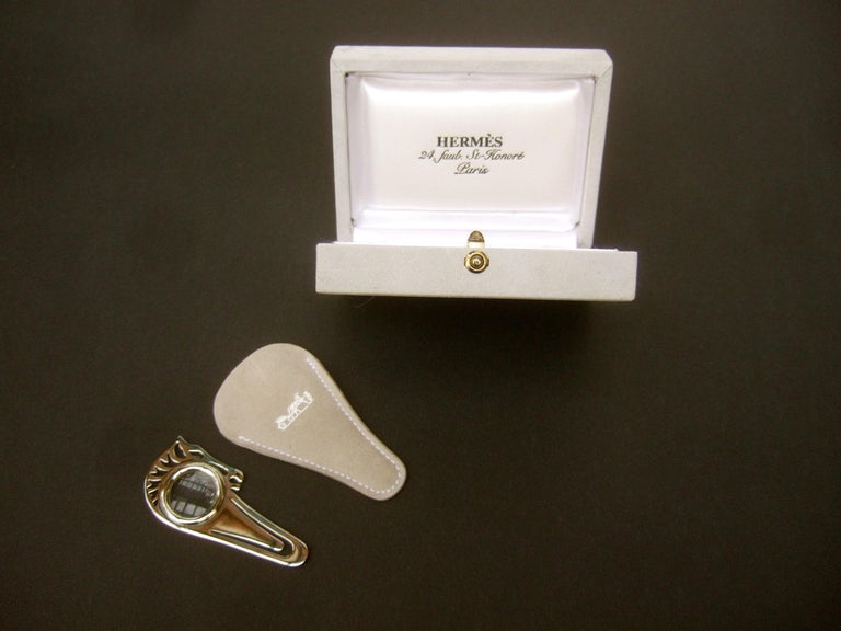 Hermes Paris Equine Bookmark Magnifying Glass in Hermes Box at 1stDibs