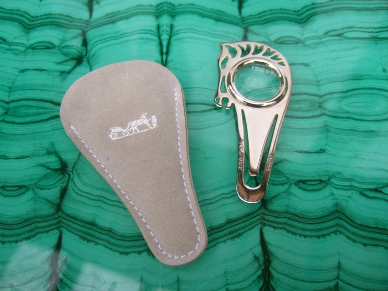 Hermes Paris Equine Bookmark Magnifying Glass in Hermes Box at 1stDibs