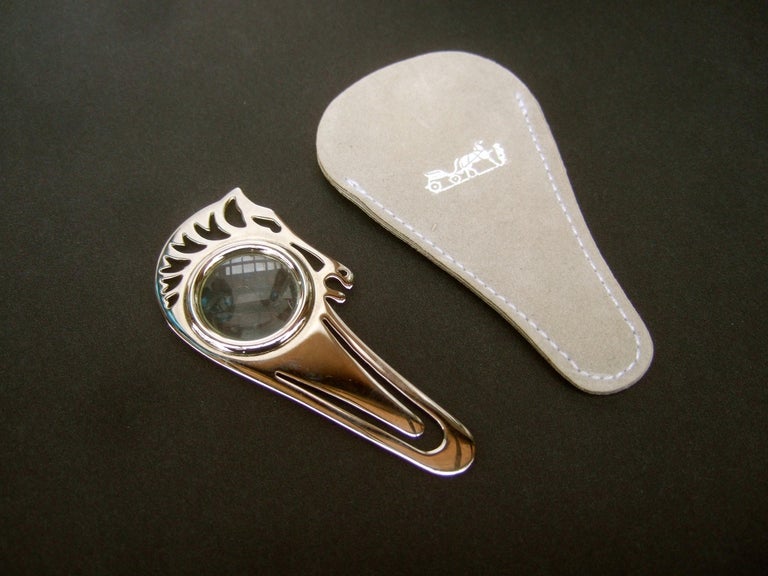 Hermes Paris Equine Bookmark Magnifying Glass in Hermes Box at 1stDibs