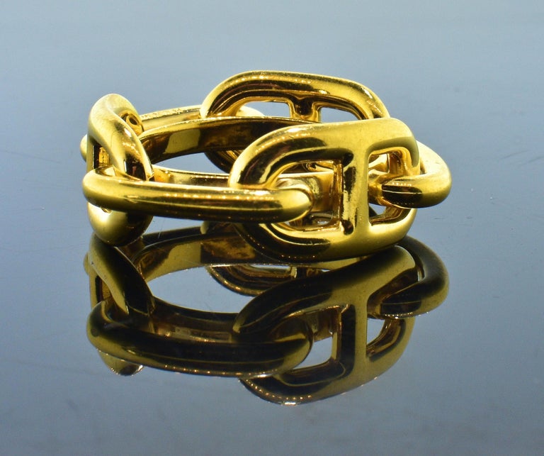 Hermes Paris Gold Color Ring or Scarf Ring at 1stDibs