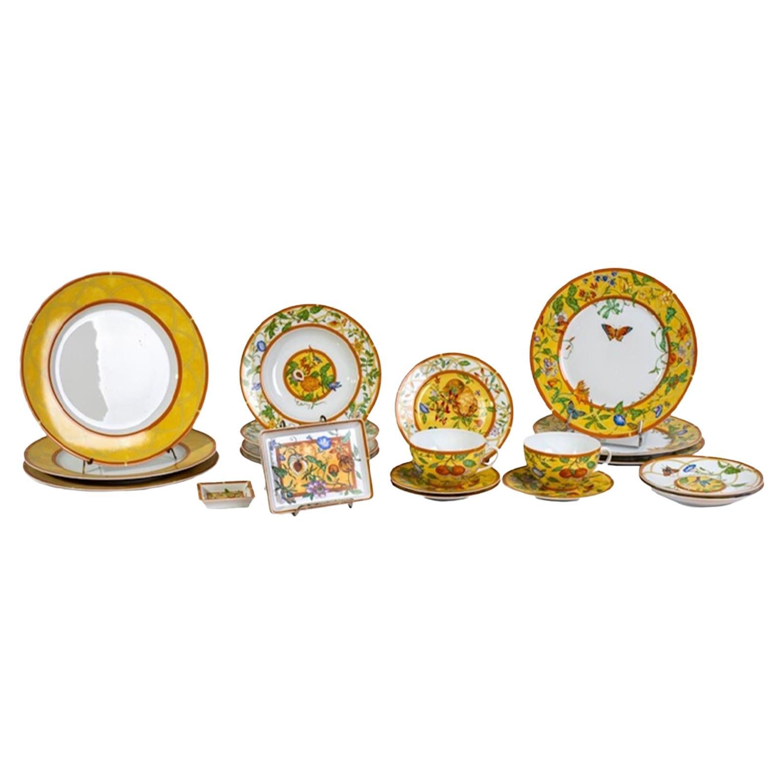 Hermes Paris Dishes Service, Cocarde de Soie at 1stDibs