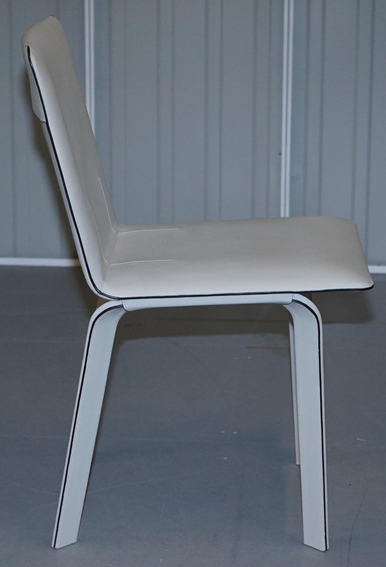 Hermes Paris Set of Eight La Chaise Sellier Leather Dining Chairs 8 at ...