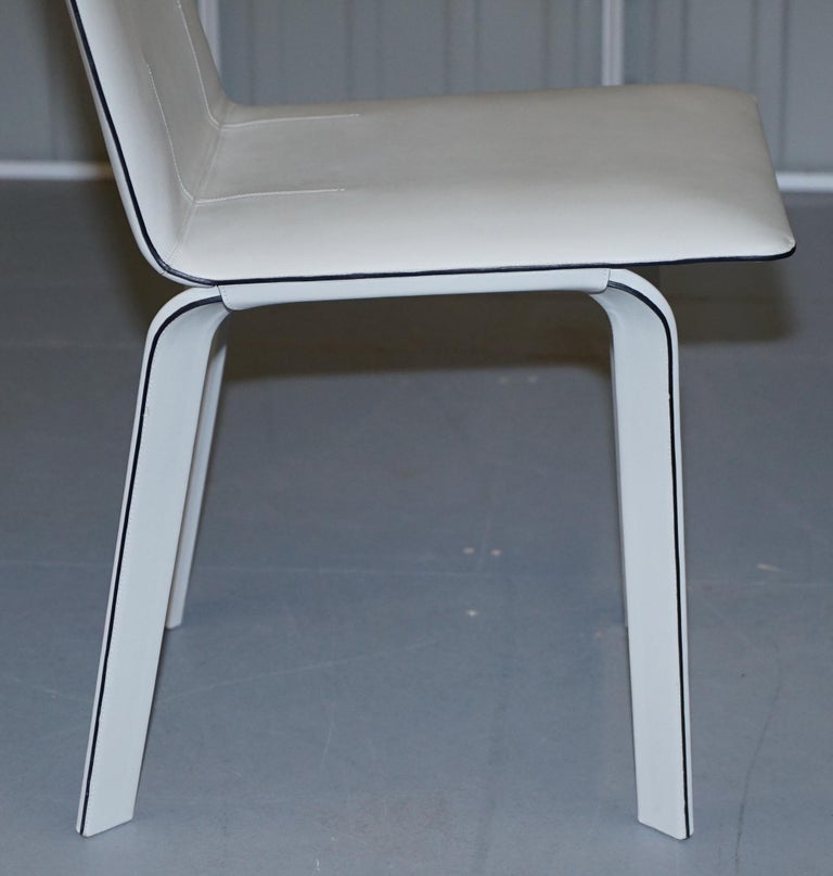 Hermes Paris Set of Eight La Chaise Sellier Leather Dining Chairs 8 at ...