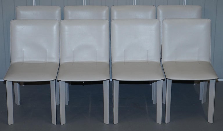 Hermes Paris Set of Eight La Chaise Sellier Leather Dining Chairs 8 at ...