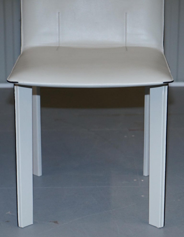 Hermes Paris Set of Eight La Chaise Sellier Leather Dining Chairs 8 at ...