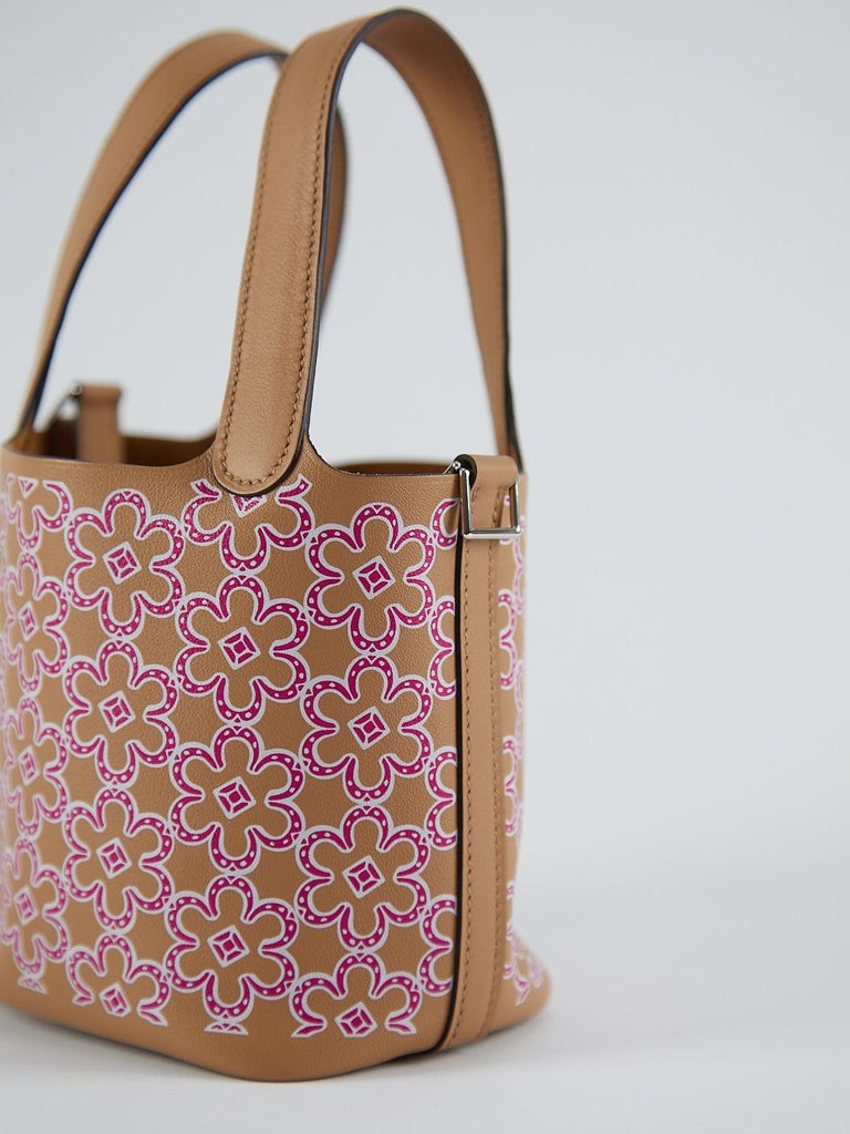 HERMÈS PICOTIN 14CM MICRO CHAI "LUCKY DAISY" Swift Leather with ...