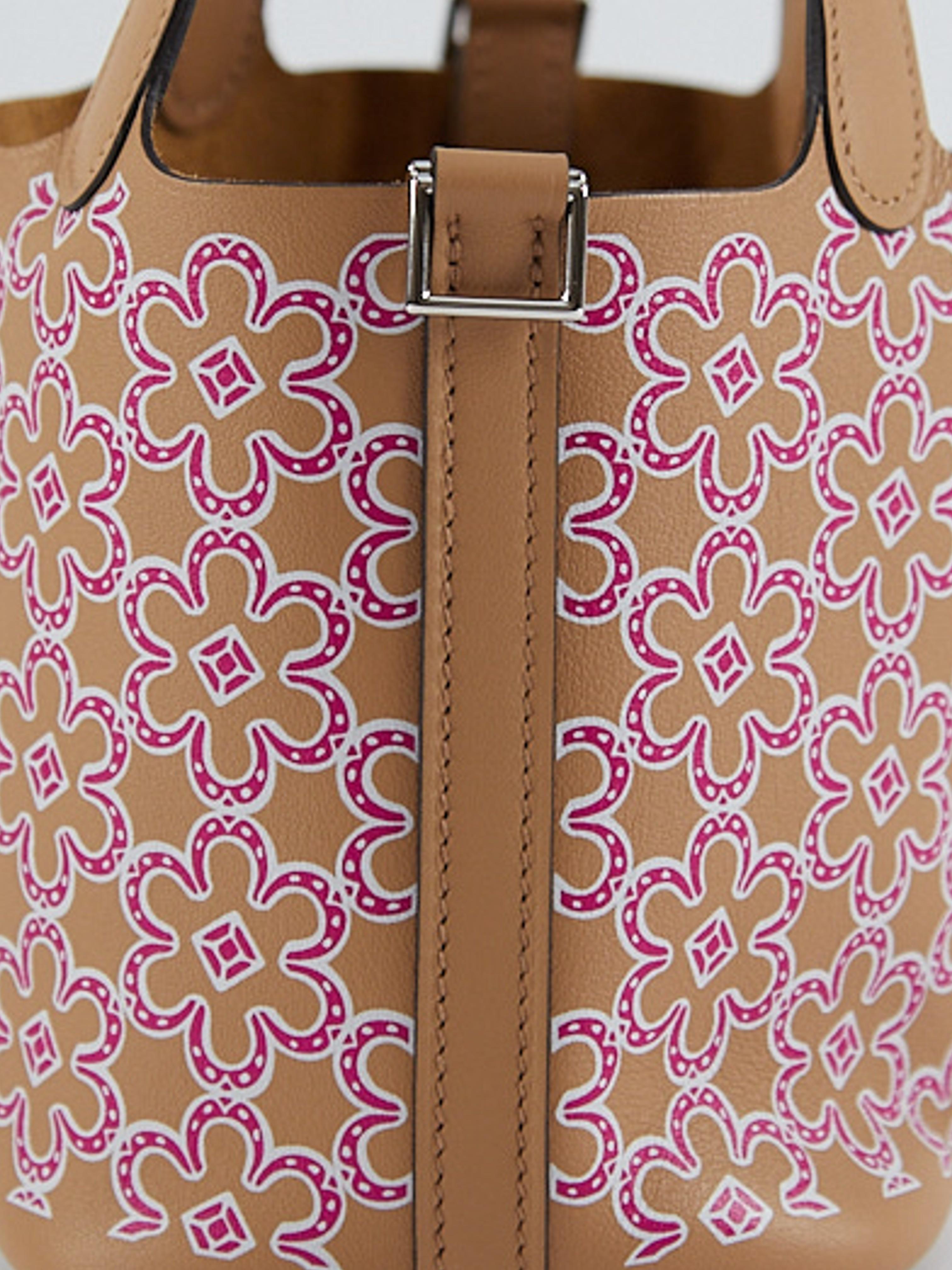 HERMÈS PICOTIN 14CM MICRO CHAI "LUCKY DAISY" Swift Leather with ...