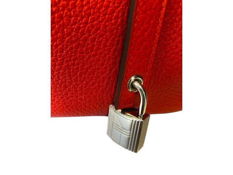 Hermes Picotin Lock 18cm Rouge Tomate Palladium Hardware - New ...