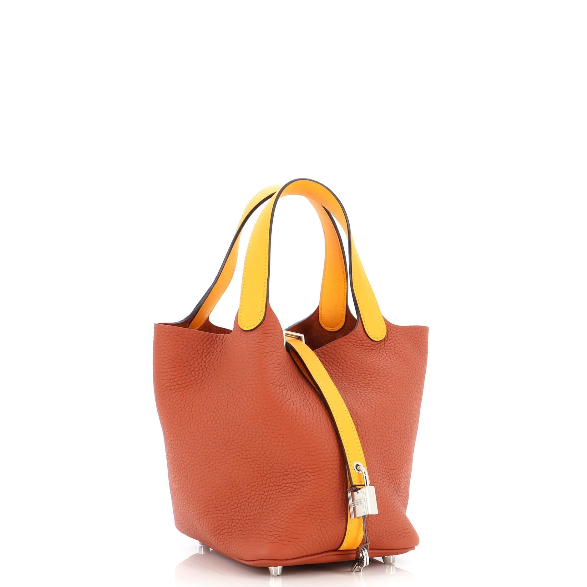 Hermes Picotin Lock Bag Bicolor Clemence PM For Sale at 1stDibs
