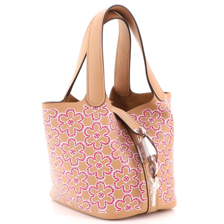 Hermes Picotin Lock Bag Lucky Daisy Printed Swift TPM For Sale at 1stDibs
