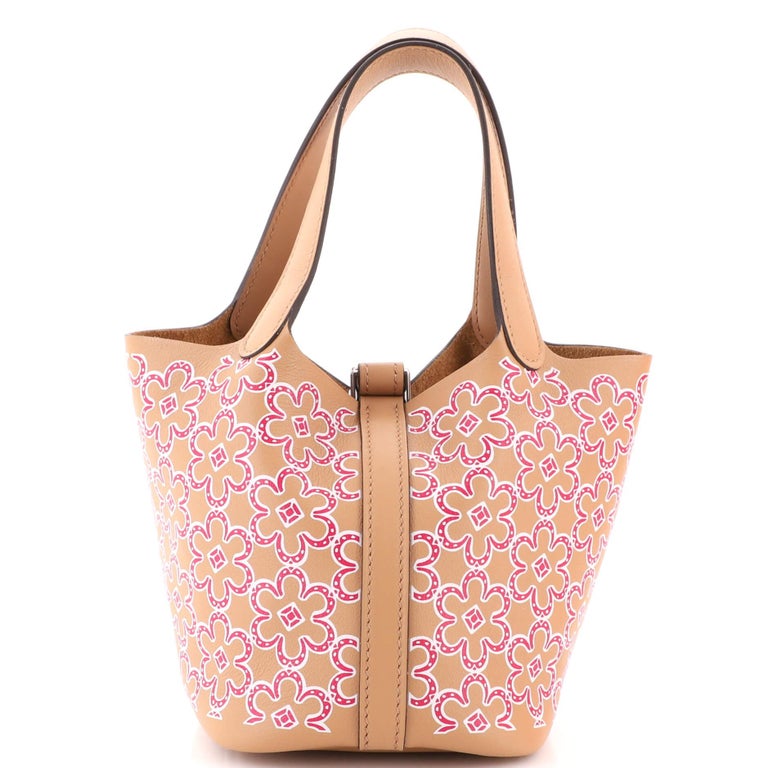 Hermes Picotin Lock Bag Lucky Daisy Printed Swift TPM For Sale at 1stDibs