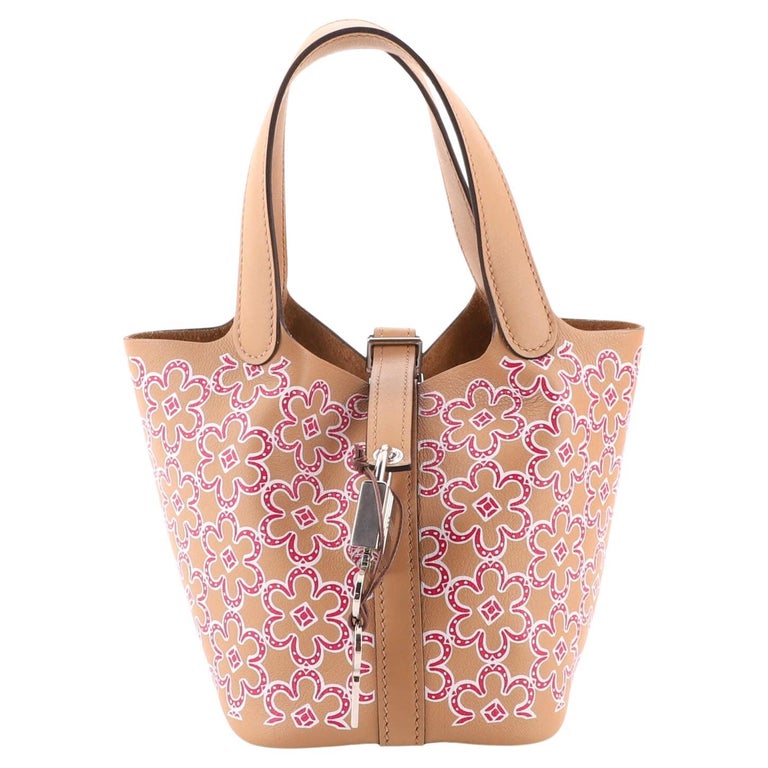 Hermes Picotin Lock Bag Lucky Daisy Printed Swift TPM For Sale at 1stDibs