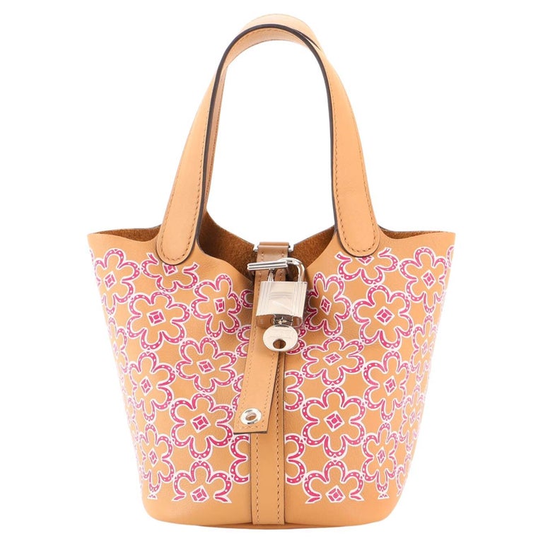 Hermes Picotin Lock Bag Lucky Daisy Printed Swift TPM For Sale at 1stDibs