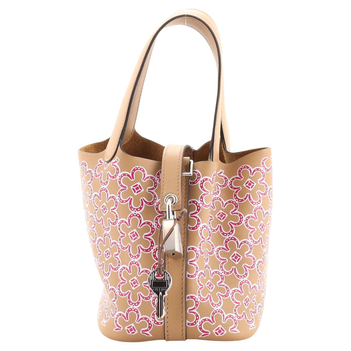Hermes Picotin Lock Bag Lucky Daisy Printed Swift TPM For Sale at 1stDibs