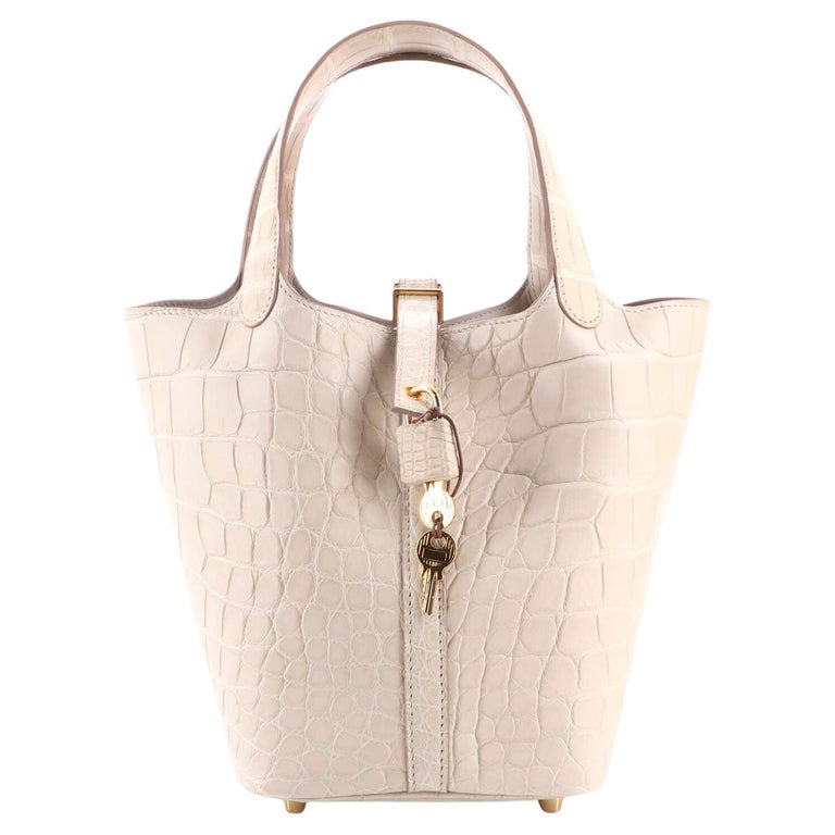 Hermes Picotin Lock Bag Matte Alligator PM For Sale at 1stDibs