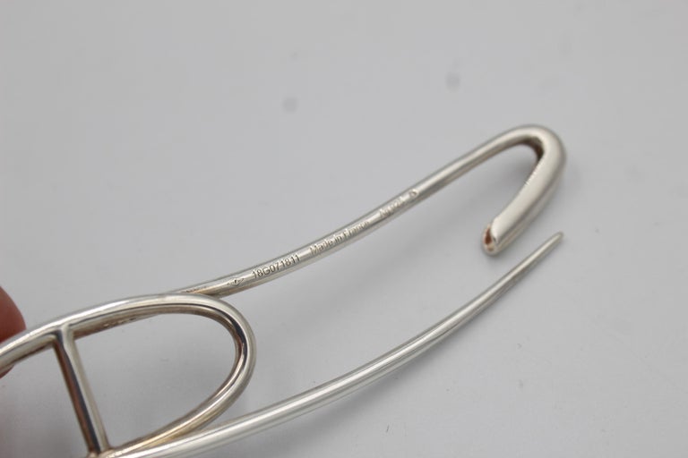 Hermès pin brooch in silver GM at 1stDibs