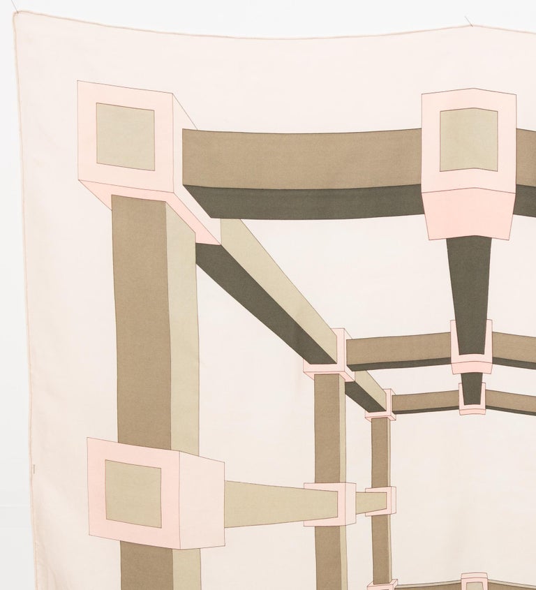Hermes Pink Perspective by A.M.Cassandre pour Hermes Paris Silk Scarf ...