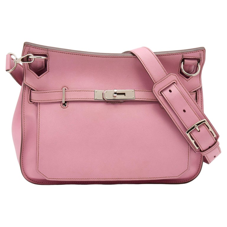 Hermes Pink Swift Leather Palladium Finish Jypsiere 28 Bag For Sale at ...
