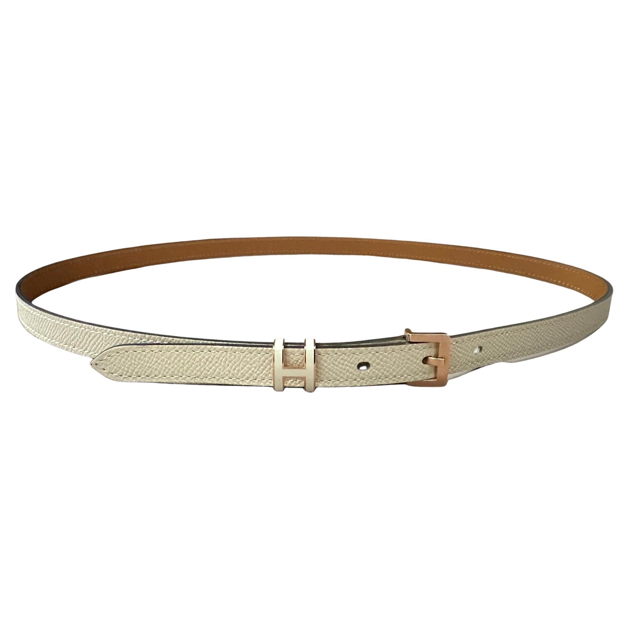 Hermes Pop H 15 Belt Color Craie Epsom Calfskin Size 85cm For Sale at ...