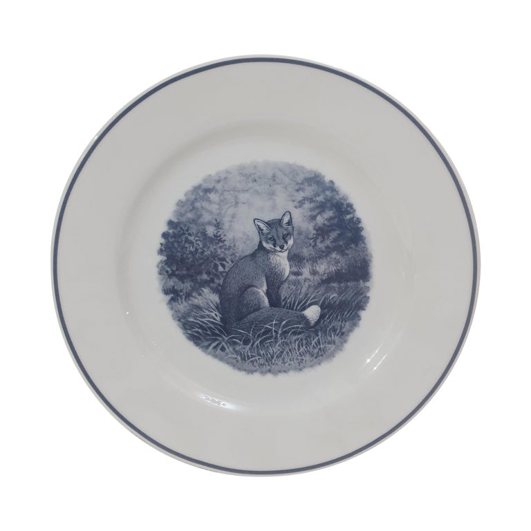 Hermès Porcelain "Animalia" Fox Renard Dessert Plate, France, Modern ...