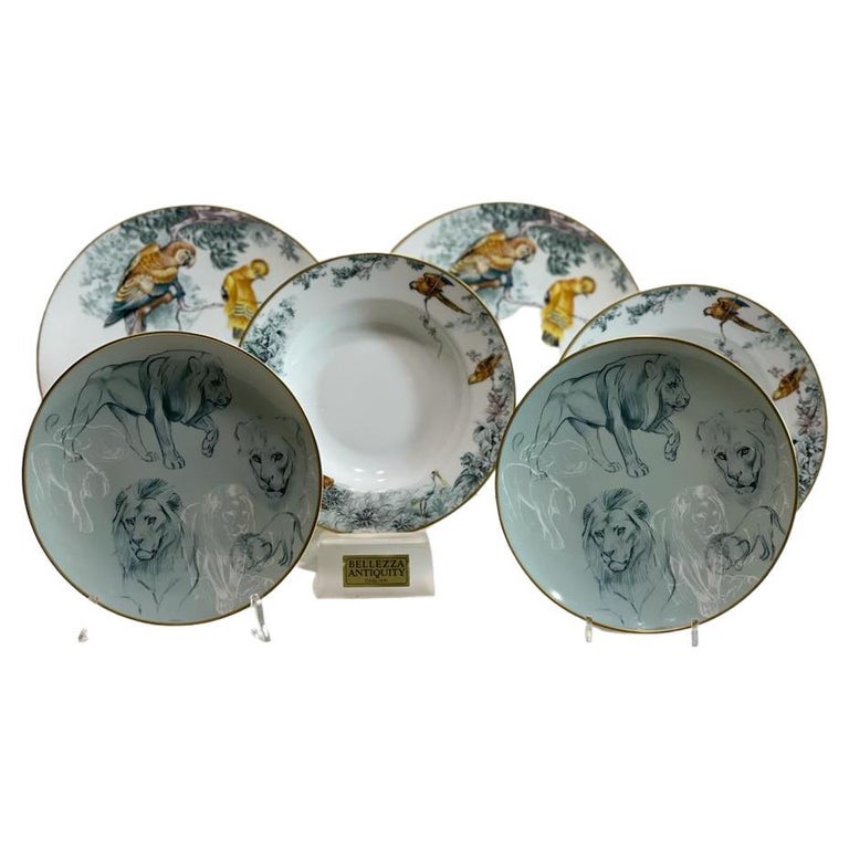 Hermès Porcelain "Carnets d'Equateur" Dinner Set for Two, France, 2022 ...