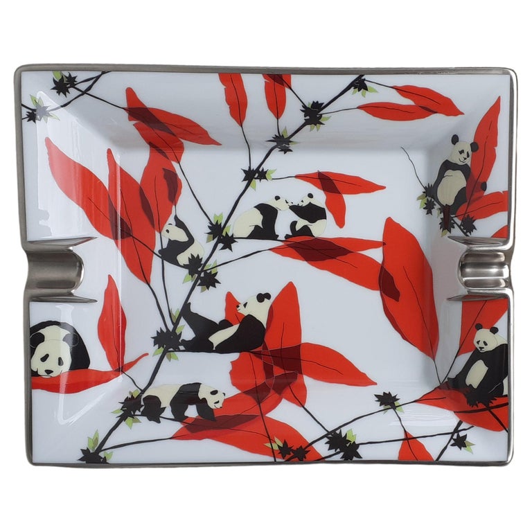 Hermès Porcelain Cigar Ashtray Change Tray Panda Bear Rare For Sale at ...