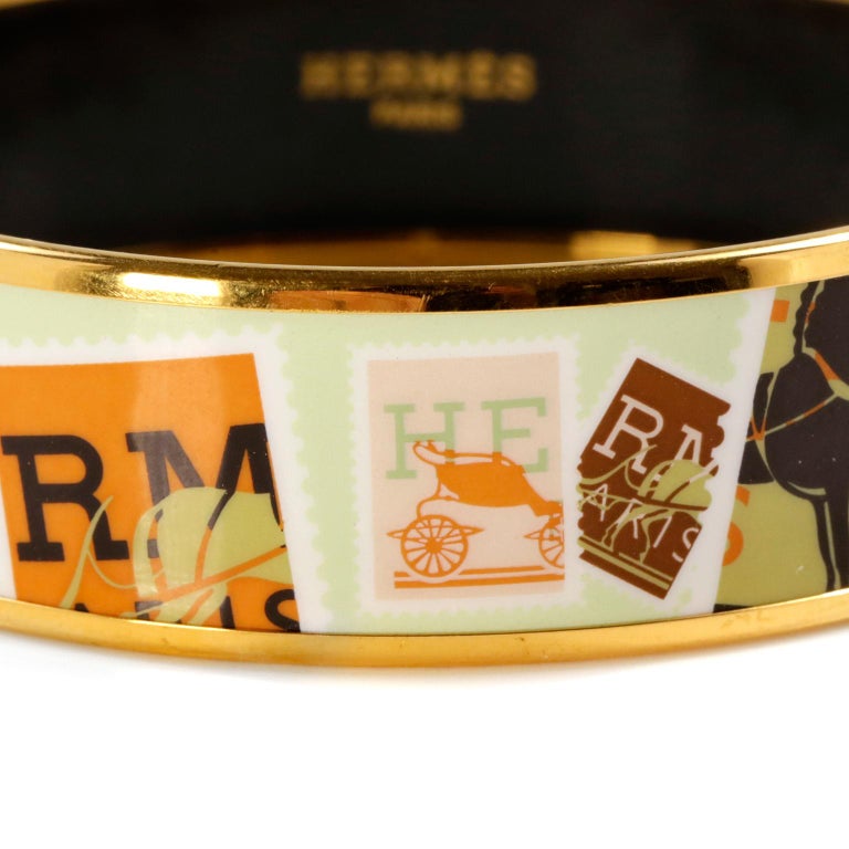Hermès Postage Stamps Enamel Bracelet For Sale at 1stDibs | hermès ...
