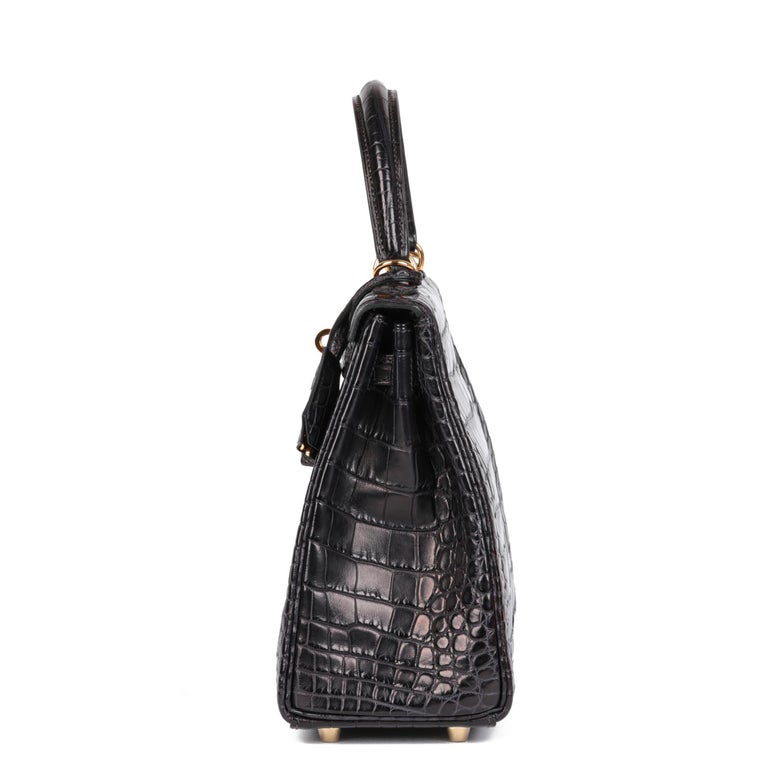 HERMÈS Prunoir Matte Mississippiensis Alligator Leather Kelly 25cm ...