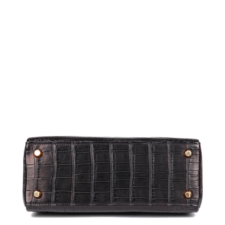 HERMÈS Prunoir Matte Mississippiensis Alligator Leather Kelly 25cm ...