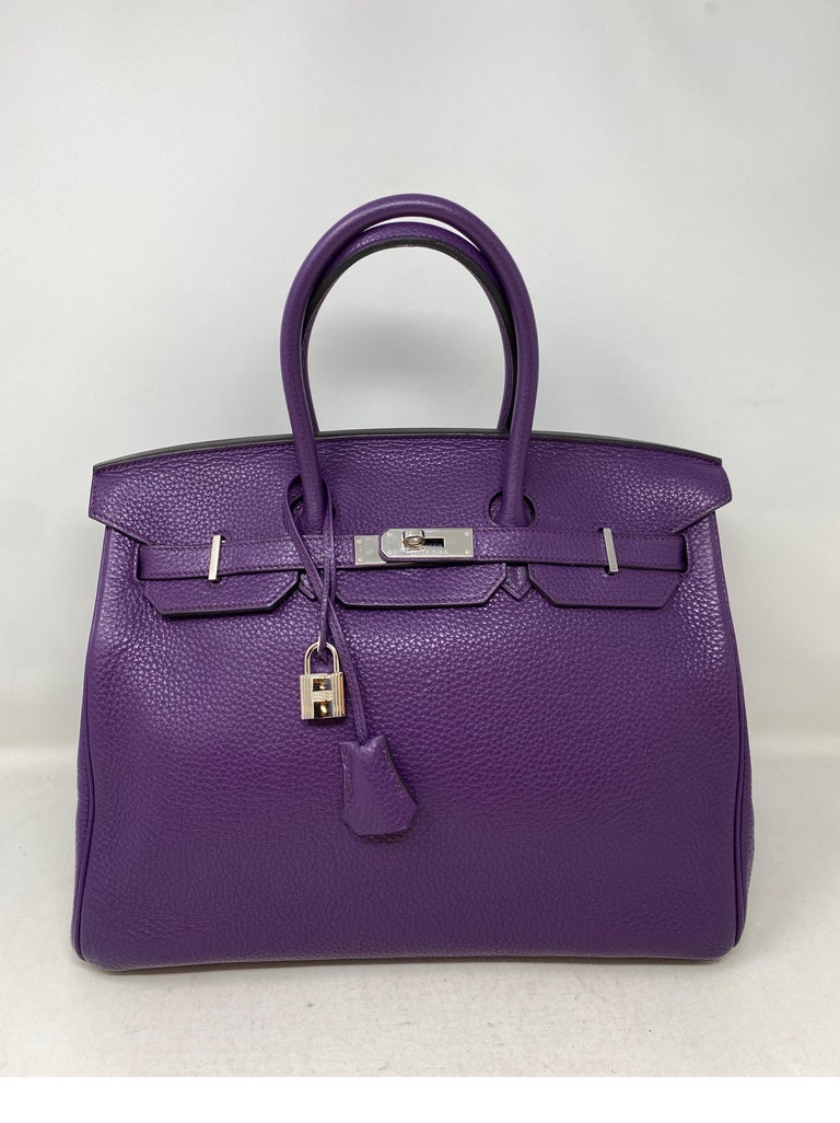Hermes Purple Birkin 35 Bag at 1stDibs
