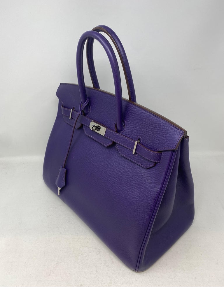 Hermes Purple Birkin 35 Bag For Sale at 1stDibs