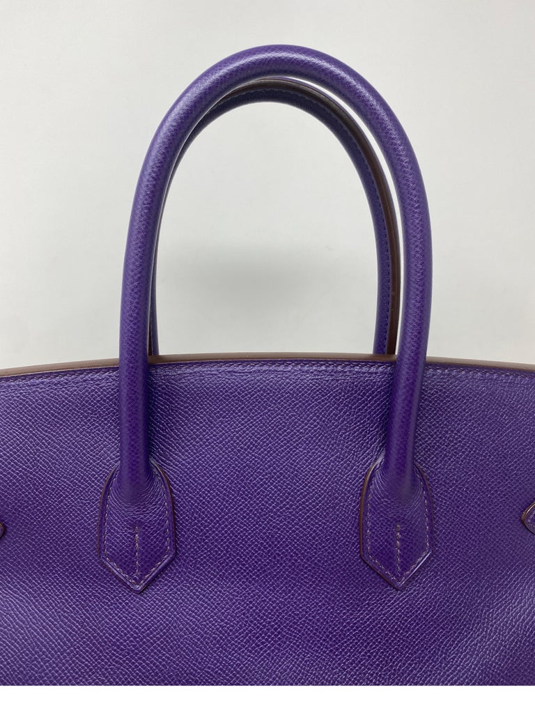 Hermes Purple Birkin 35 Bag For Sale at 1stDibs