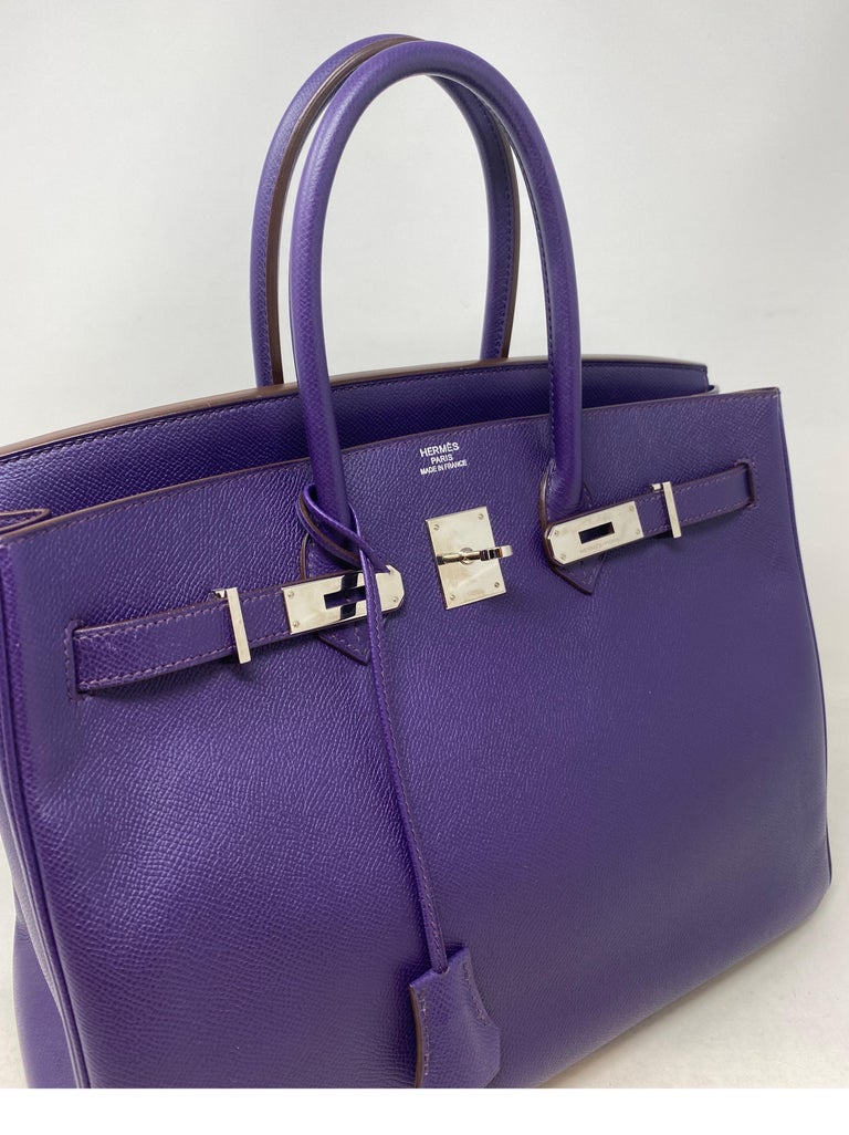 Hermes Purple Birkin 35 Bag For Sale at 1stDibs
