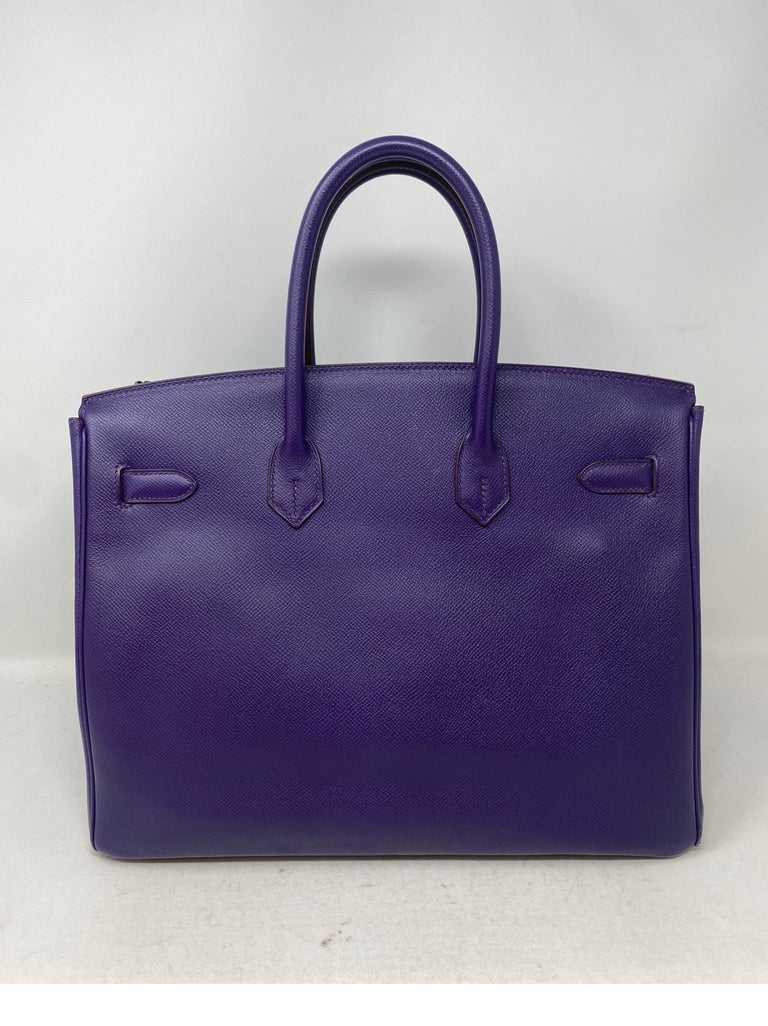 Hermes Purple Birkin 35 Bag For Sale at 1stDibs