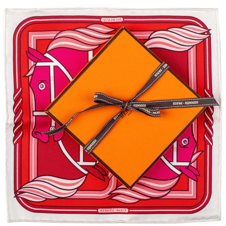 Hermès Quadrige II. Mini Scarf NIB 8" For Sale at 1stDibs