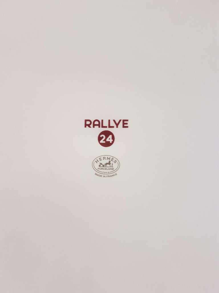 Hermès "Rallye 24" Red Oval Platter, France, 2014 at 1stDibs