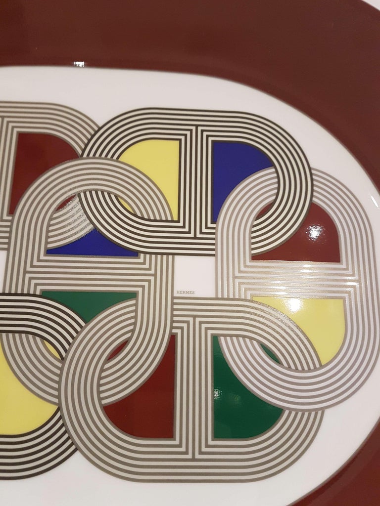 Hermès "Rallye 24" Red Oval Platter, France, 2014 at 1stDibs