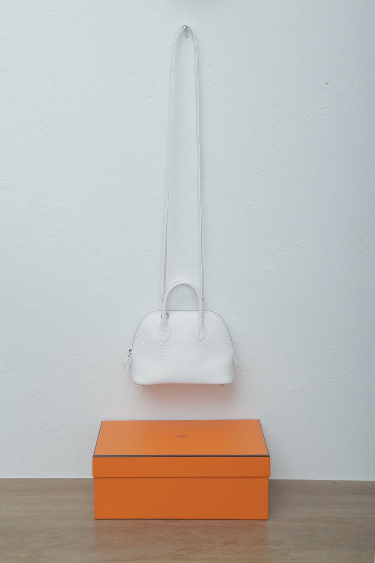 Hermes Rare 2019 Mini Bolide White with Palladium Hardware at 1stDibs ...