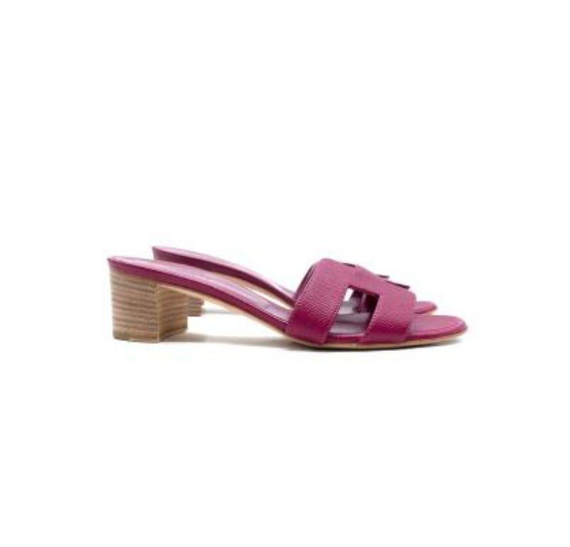 Hermes Raspberry Epsom Leather Oasis Sandals For Sale at 1stDibs ...