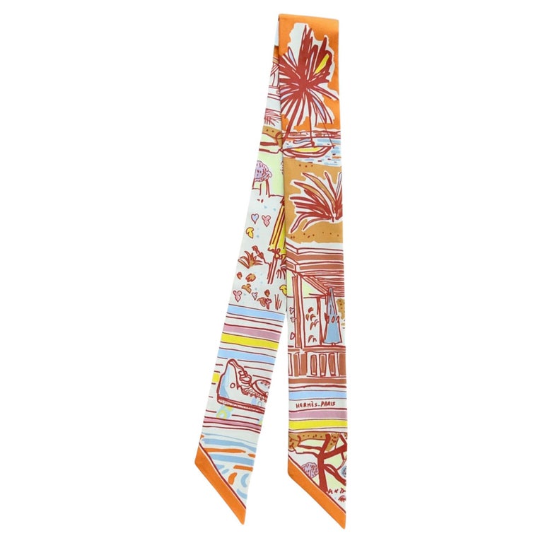 Hermes Rayures d'Ete Twilly In Orange, Corail And Bleu Ciel For Sale at ...