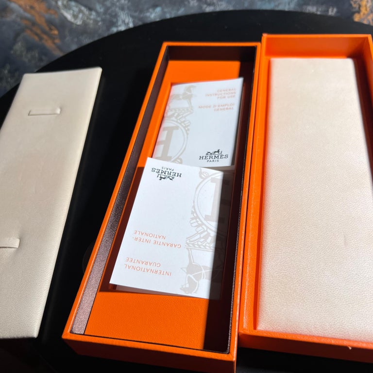 Hermés Rectangle Classic Orange Box Set of 11, Watch, Knot Cards and ...