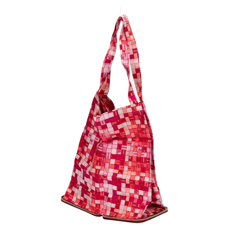 Hermès Red Checkers Silky Pop Bag For Sale at 1stDibs
