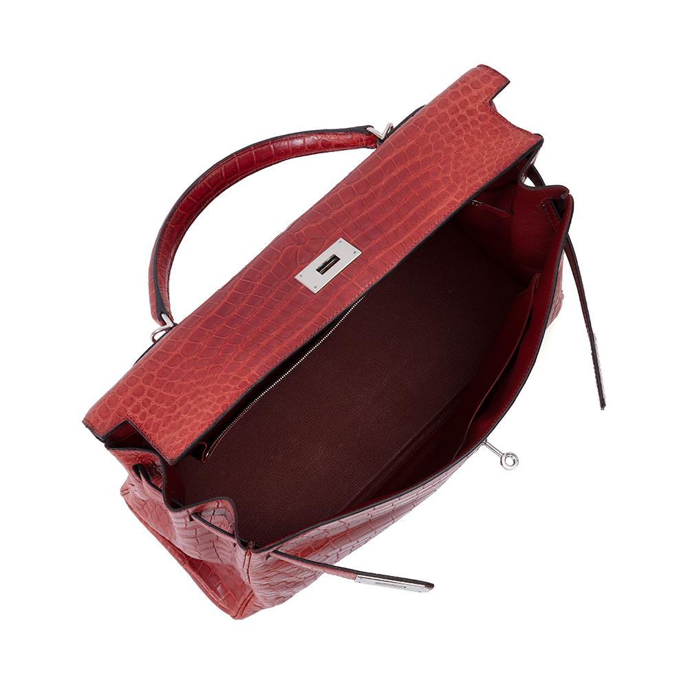 Hermès Red Leather Kelly 40 with PHW at 1stDibs