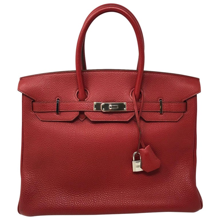 Hermes Red Rouge Garance Birkin 35 at 1stDibs | hermes rouge garance ...
