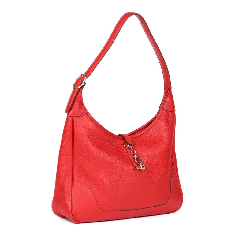 HERMES Red Togo Leather Trim II 31 For Sale at 1stDibs