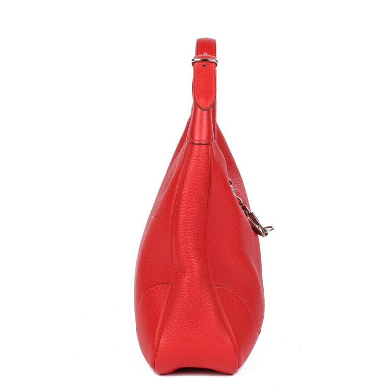 HERMES Red Togo Leather Trim II 31 For Sale at 1stDibs