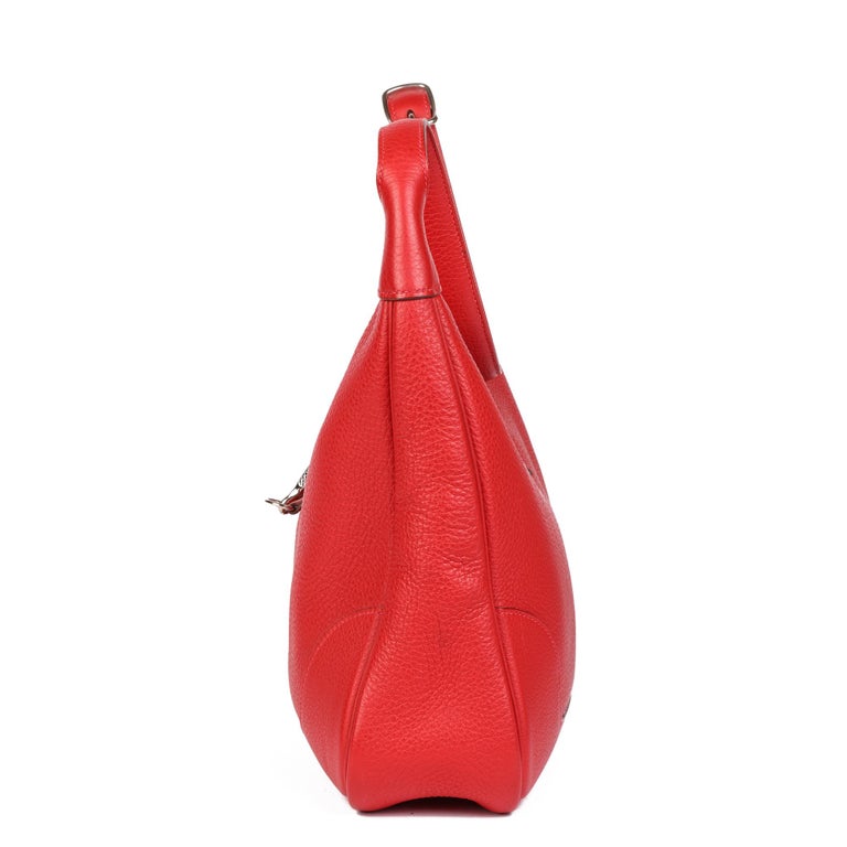 HERMES Red Togo Leather Trim II 31 For Sale at 1stDibs