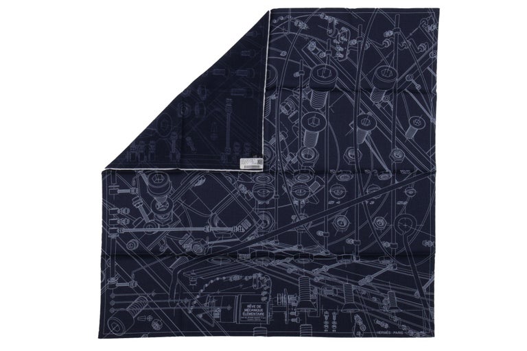 Hermes Reve de Mecanique Cotton Scarf For Sale at 1stDibs