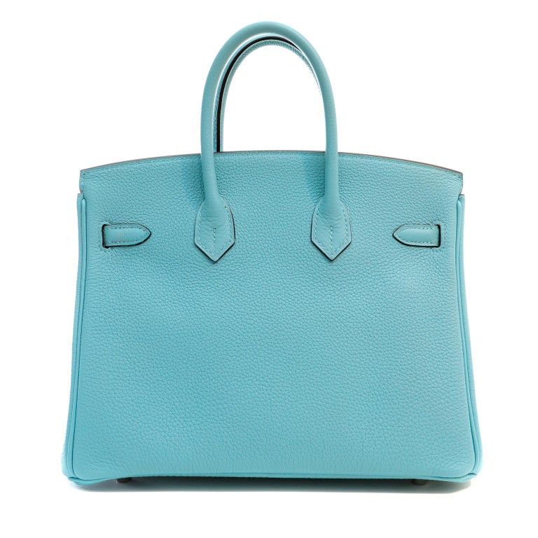Hermès Robin’s Egg Blue Togo Leather 25 cm Birkin Bag For Sale at 1stDibs